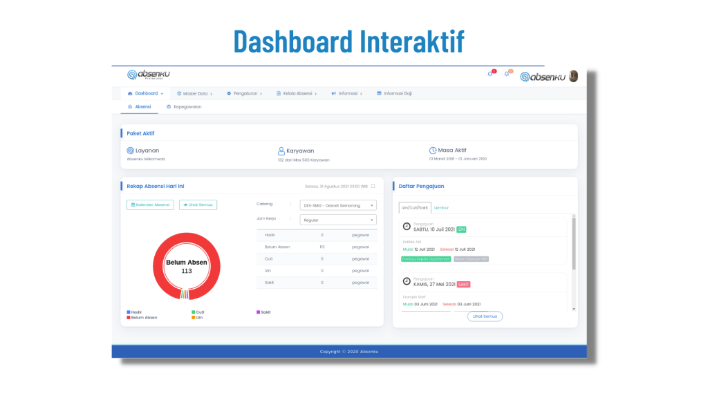 Aplikasi Mobile Absensi Online Karyawan – absenku profesional